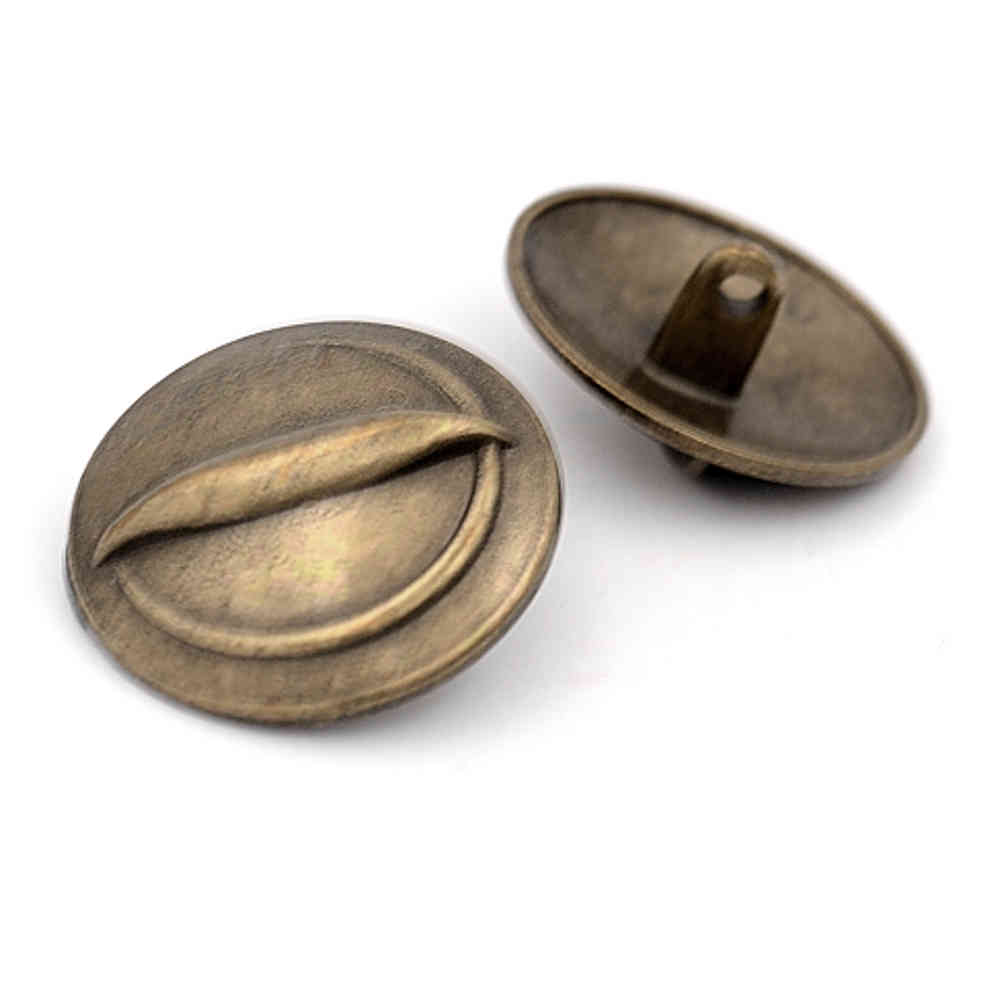 QPsupplies Buttons Round Metal Ridge Antique Bronze Buttons - 11mm ...