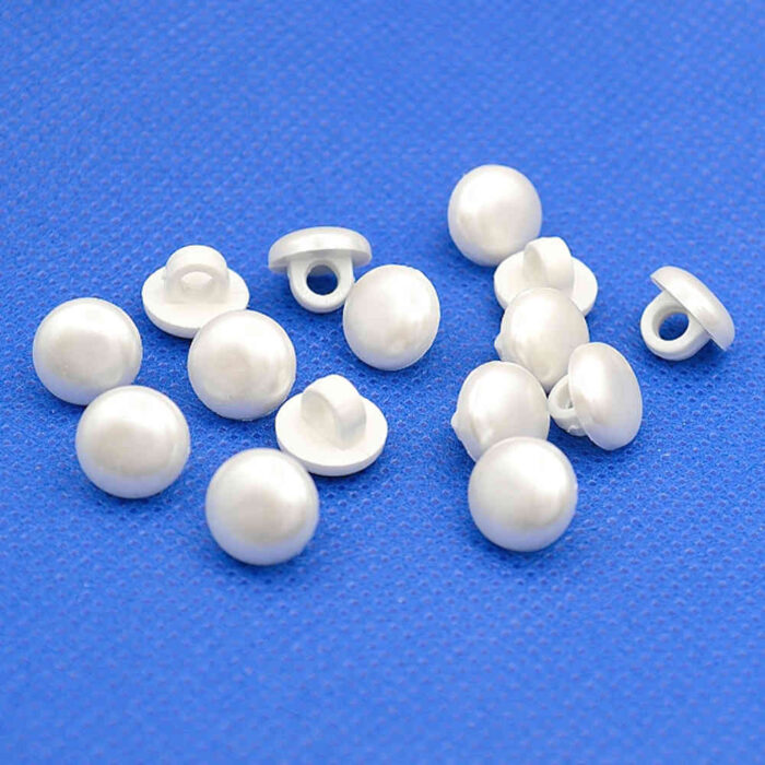 PEARLESCENT WHITE BUTTONS 10mm - Nasias Buttons