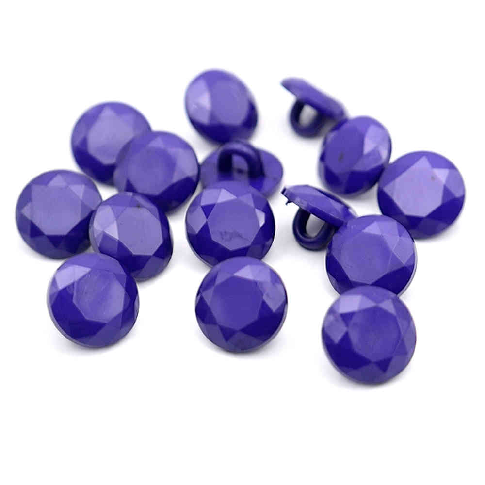 PURPLE FACETED BUTTONS 10mm - Nasias Buttons